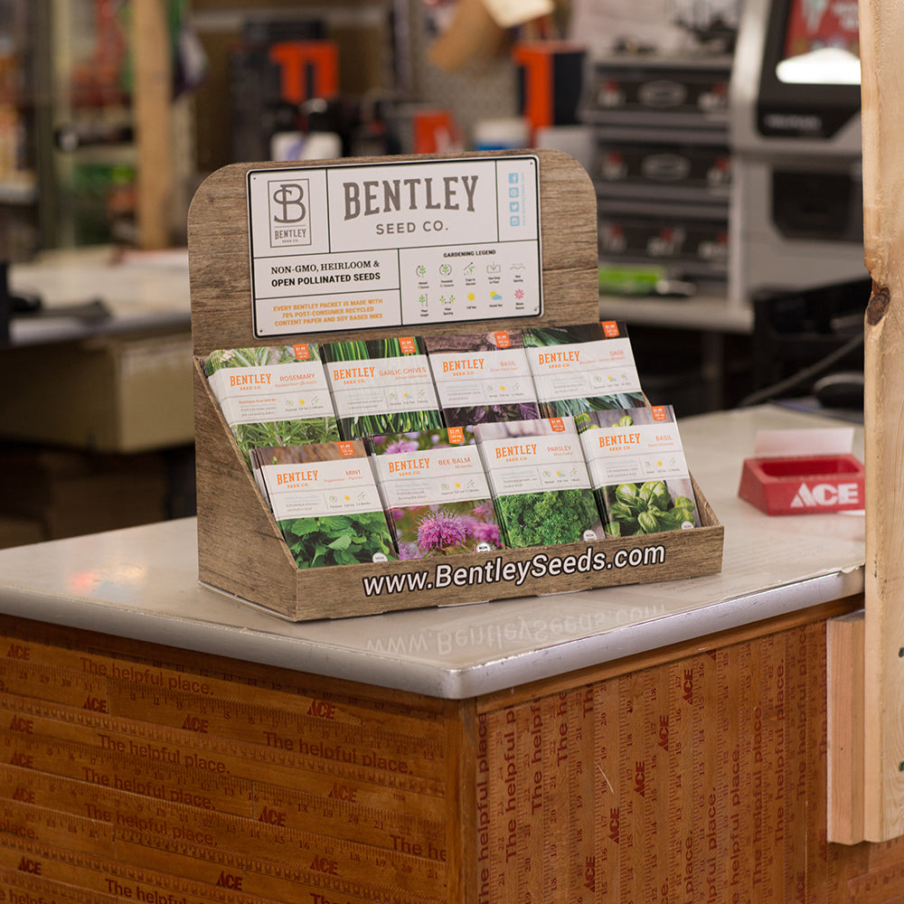250 Piece Herb Seed Packet Retail POS Corrugated Display | Bentley Seeds