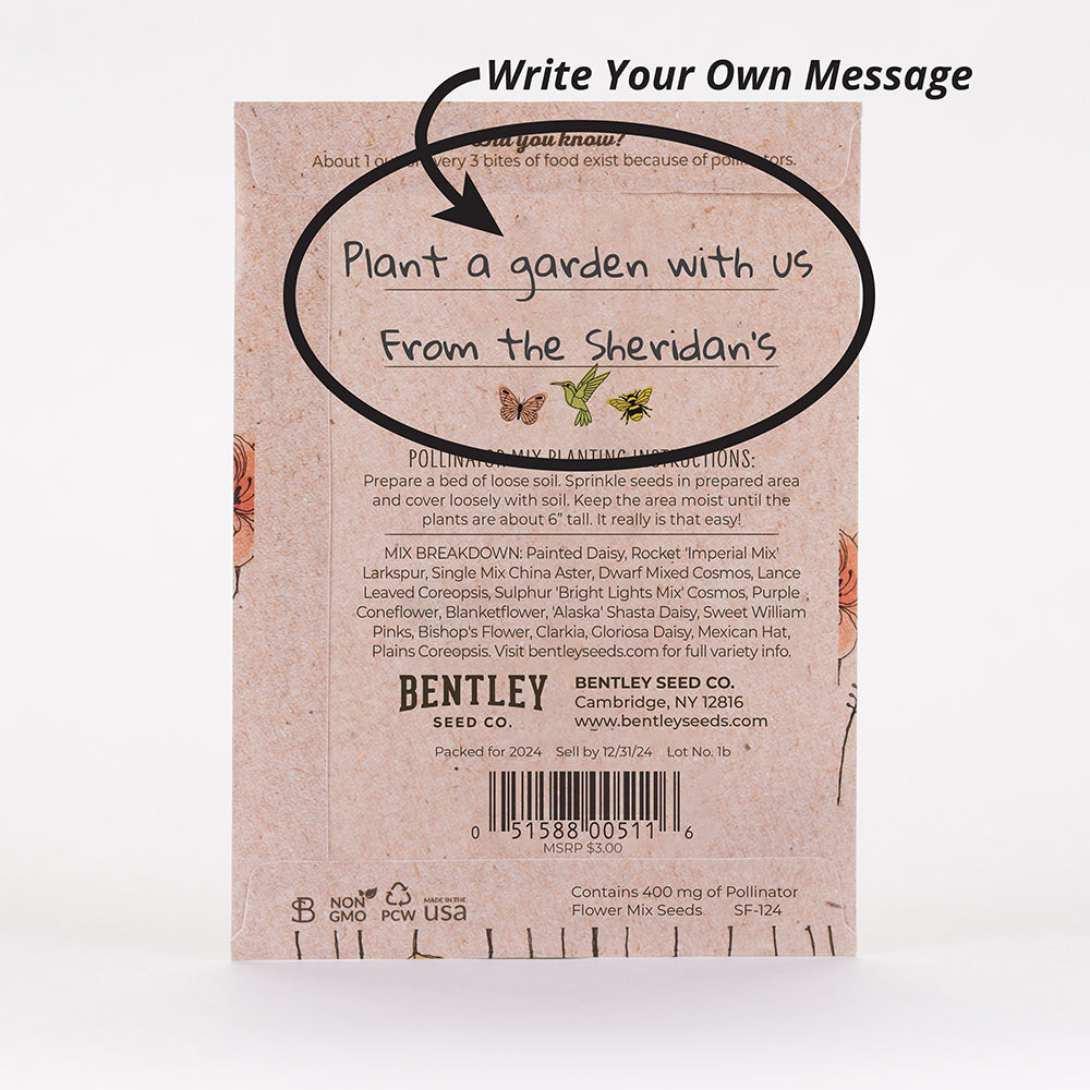 Pollinator Butterfly - Wildflower Mix Seed Packets | Bentley Seeds
