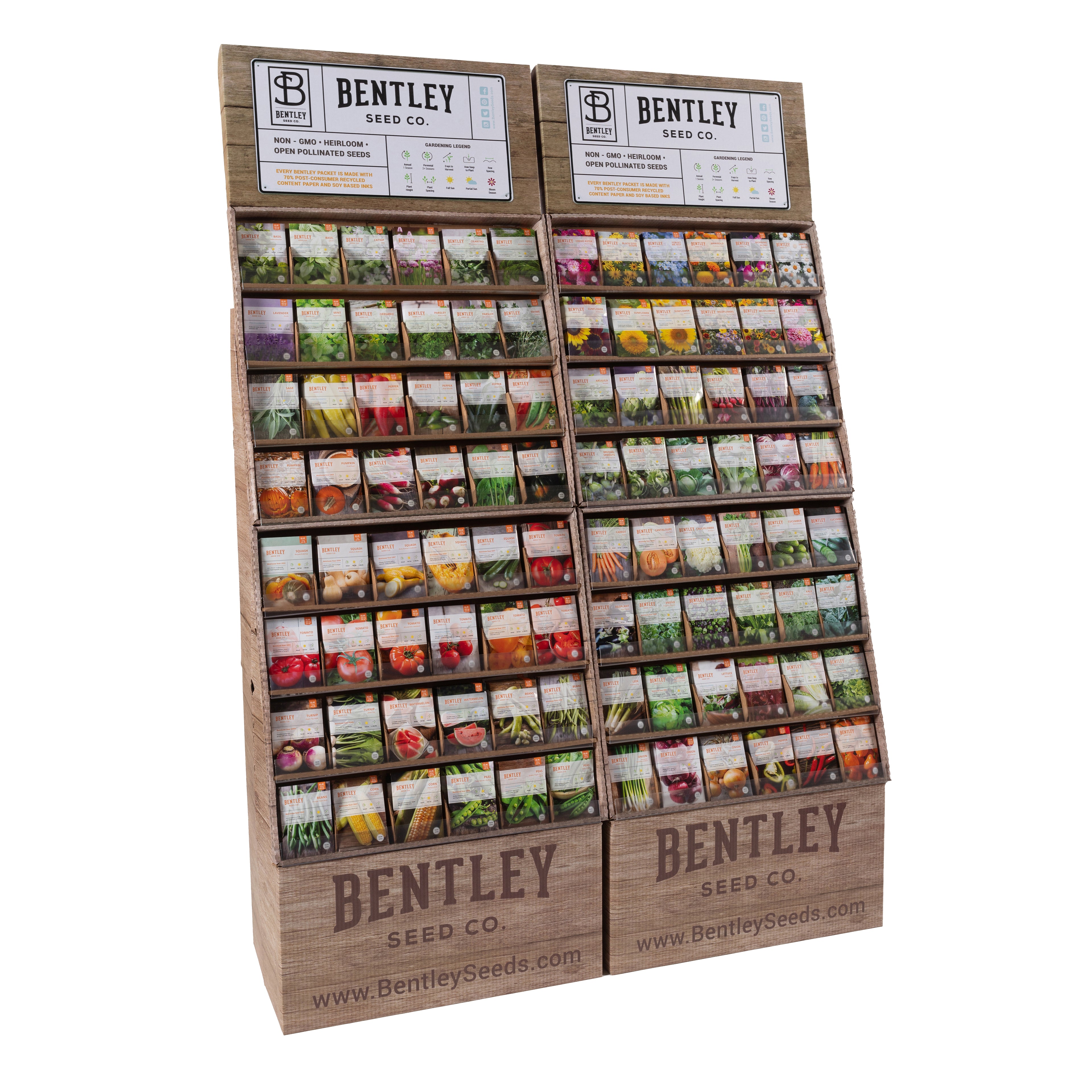 1000 Piece Assorted Vegetable, Herb and Flower Seed Packet Retail POS ...
