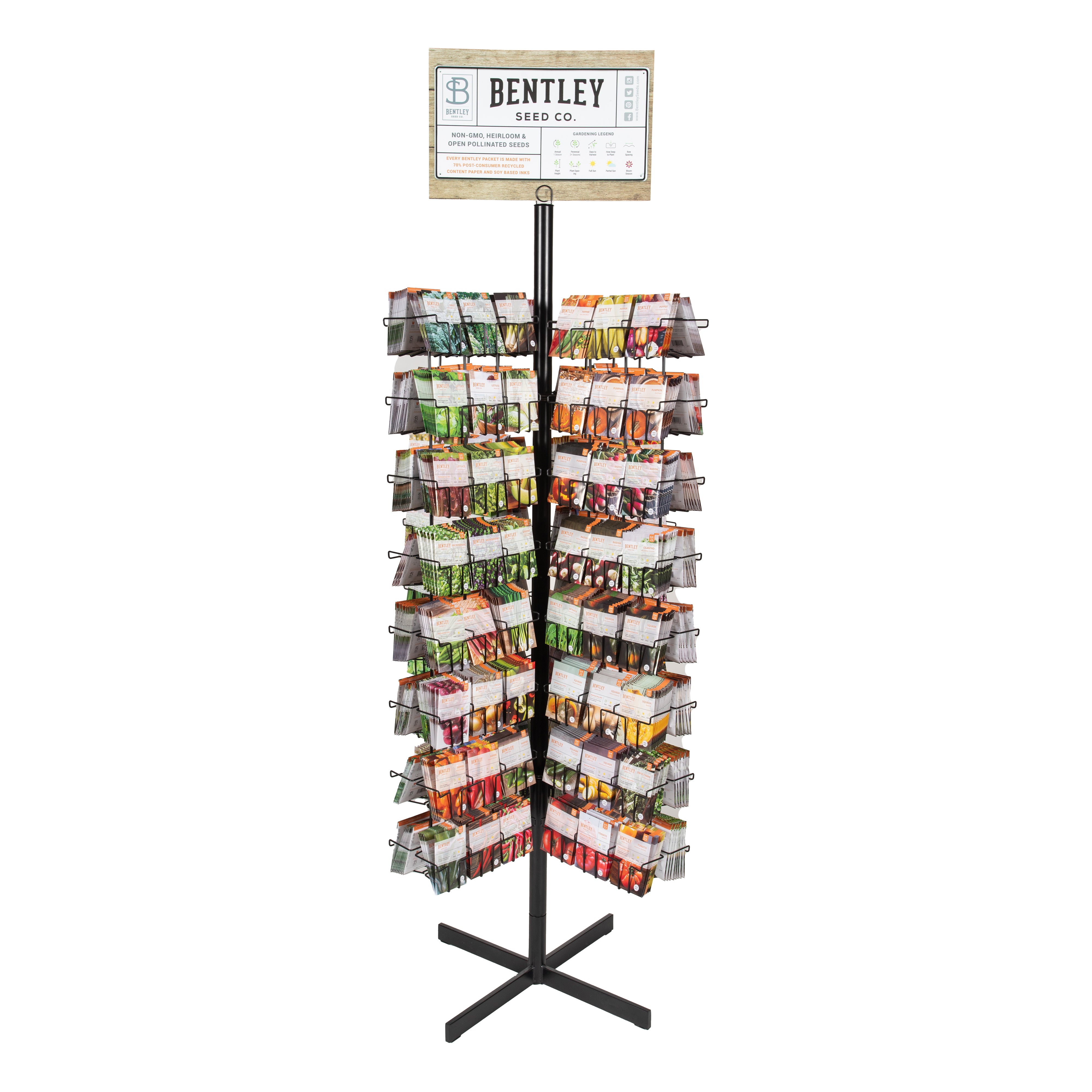 Retail Seed Display Rack with 2,000 Seed Packets | Bentley Seeds