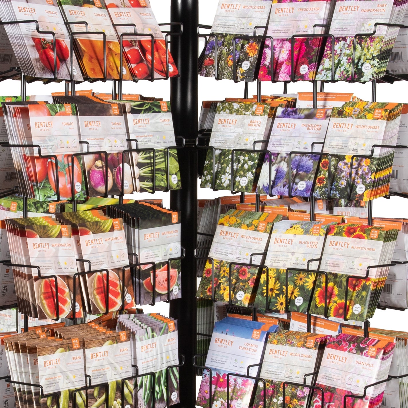 Retail Seed Display Rack with 2,000 Seed Packets | Bentley Seeds