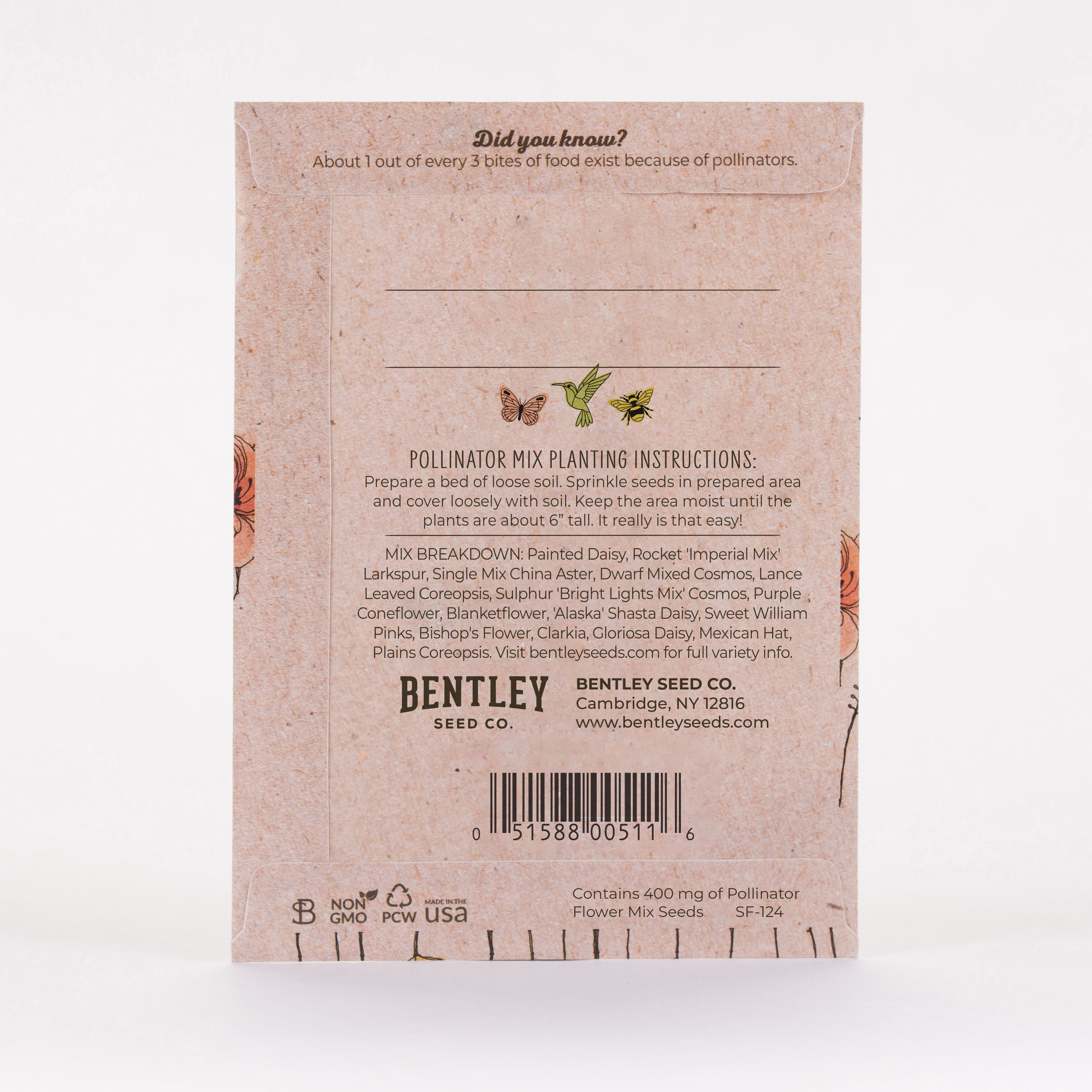 Pollinator Butterfly - Wildflower Mix Seed Packets | Bentley Seeds