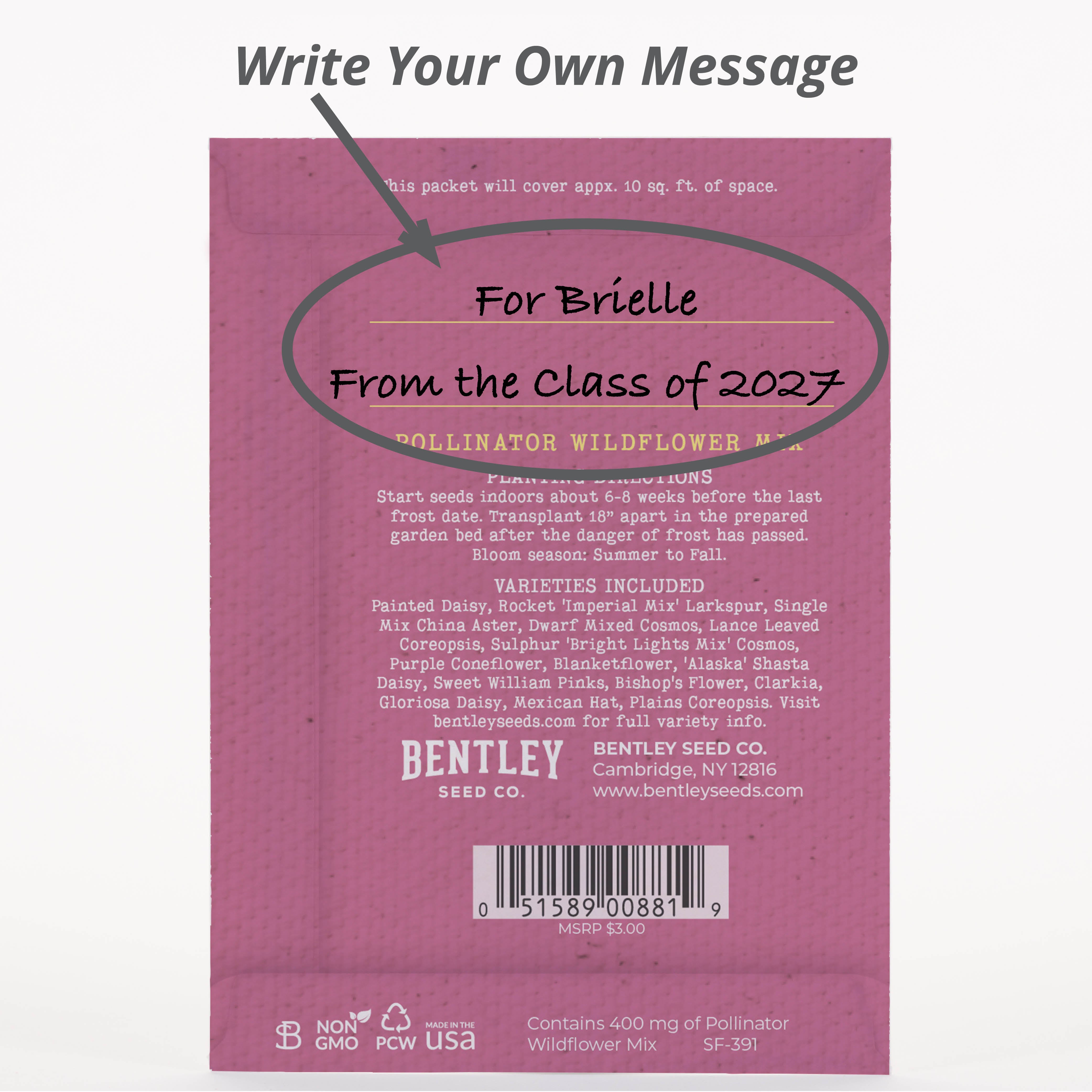 Earth Day Peace and Flowers - Wildflower Mix Seed Packets | Bentley Seeds