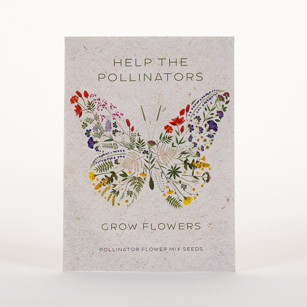 Help Pollinators Kraft Butterfly - Pollinator Wildflower Seed Packets ...