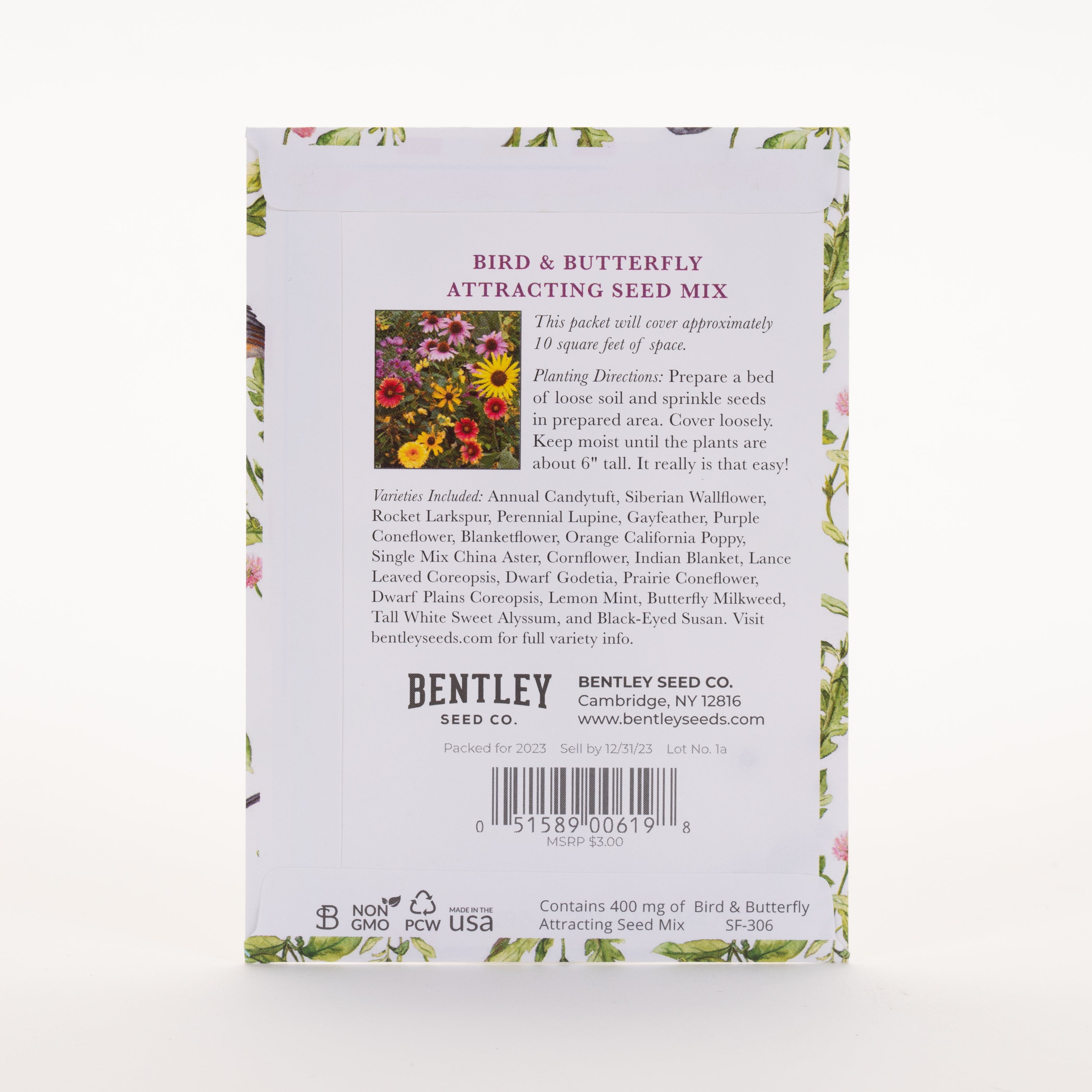 Thank You - Bird Butterfly Mix Seed Packets | Bentley Seeds