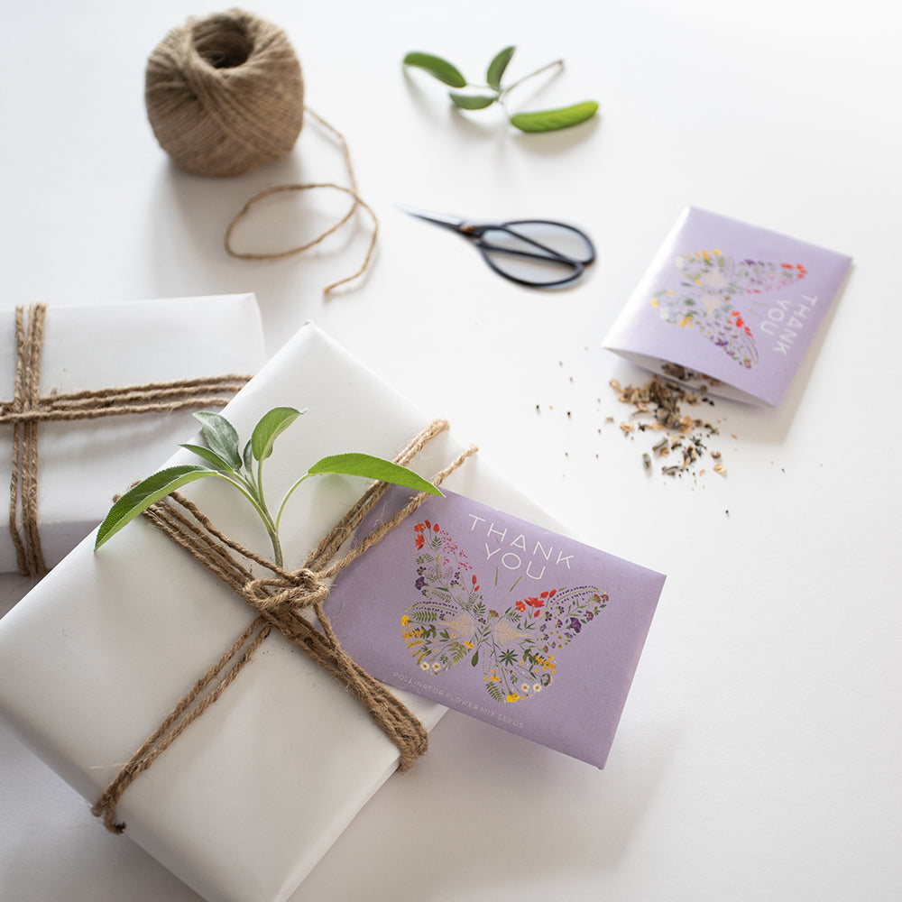 Thank You Butterfly Pollinator - Pollinator Flower Mix Seed Packets ...