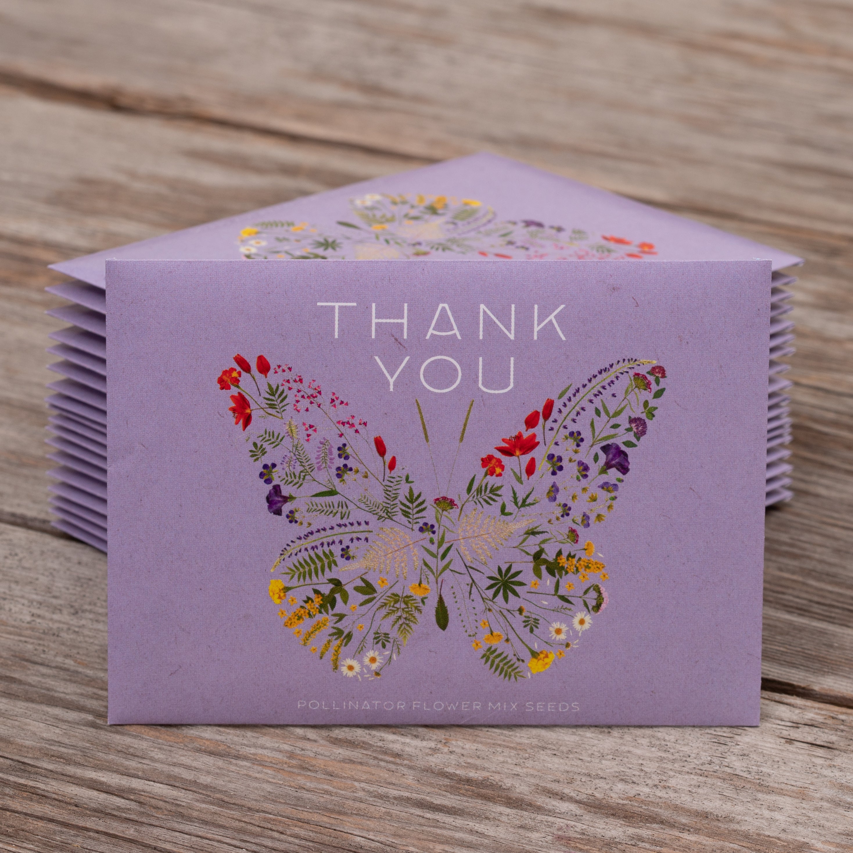 Thank You Butterfly Pollinator - Pollinator Flower Mix Seed Packets ...