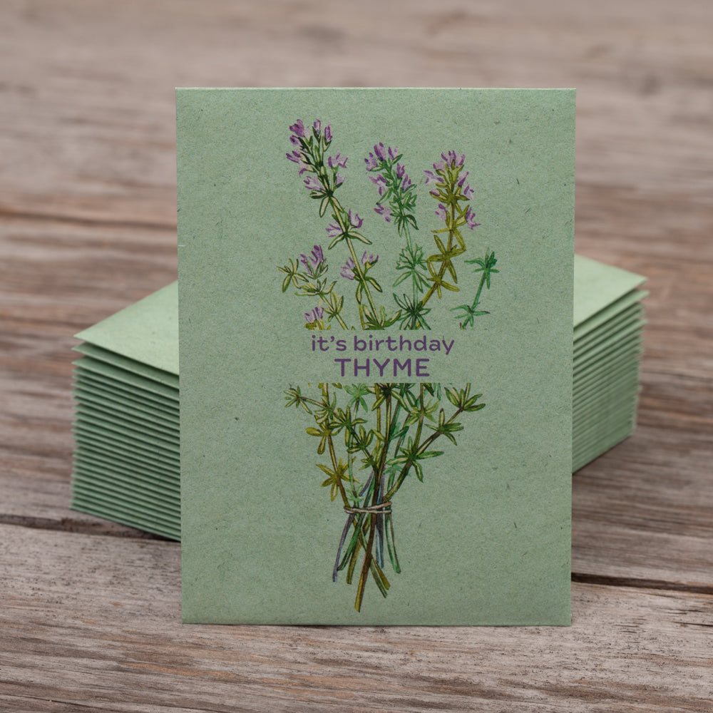 It's Birthday Thyme - Thyme Seed Packets | Bentley Seeds