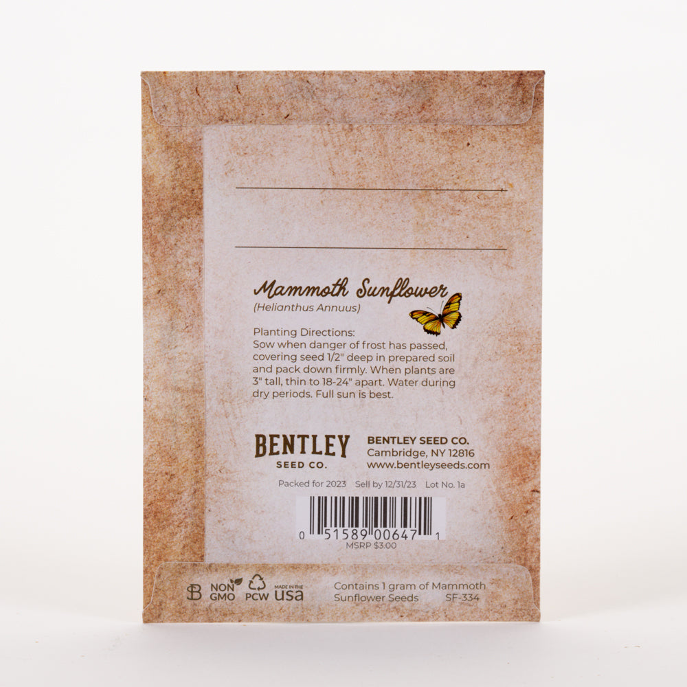 Happy Birthday - Sunflower - Mammoth Sunflower Seed Packets | Bentley Seeds