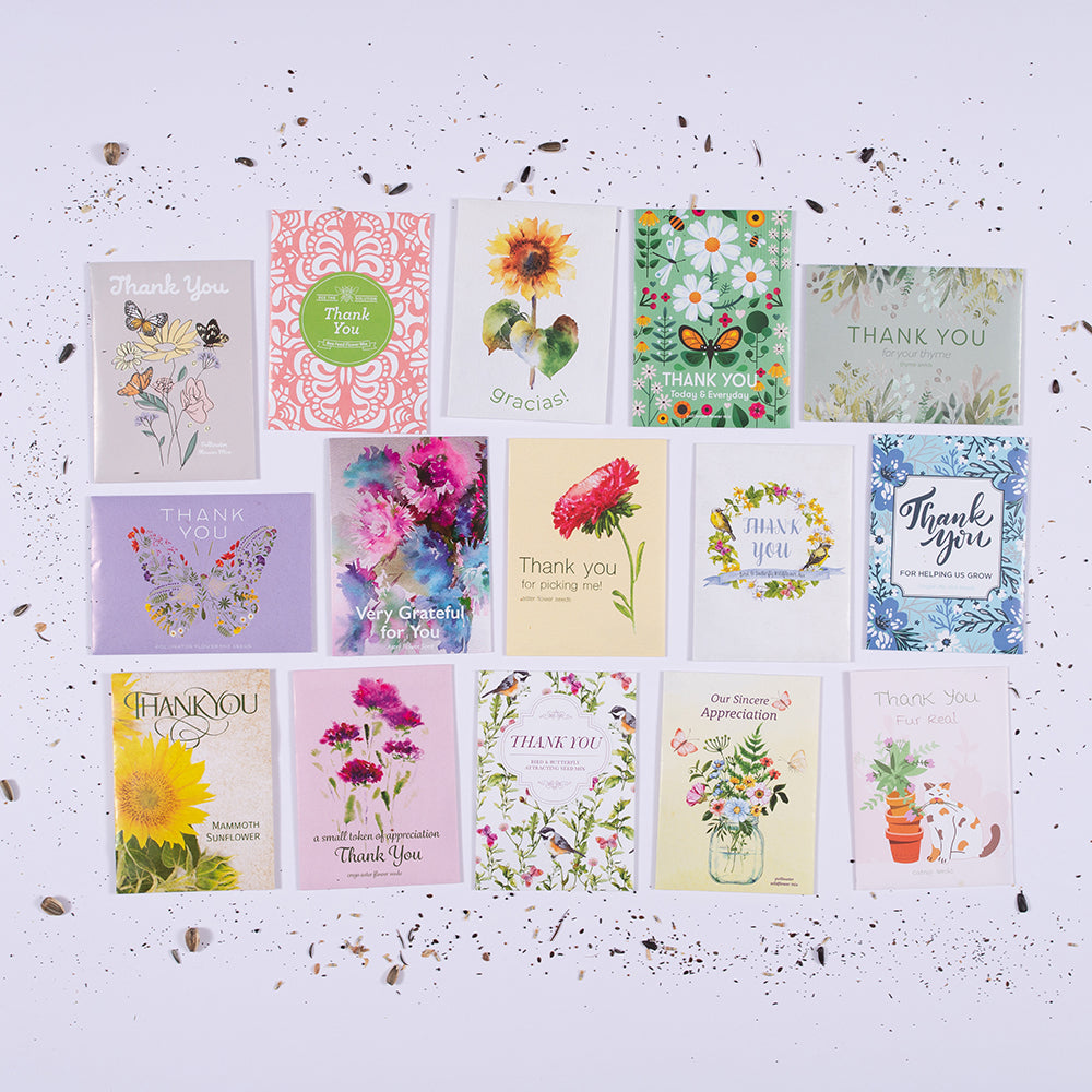 Thank You Bird Wreath - Bird & Butterfly Mix Seed Packets | Bentley Seeds