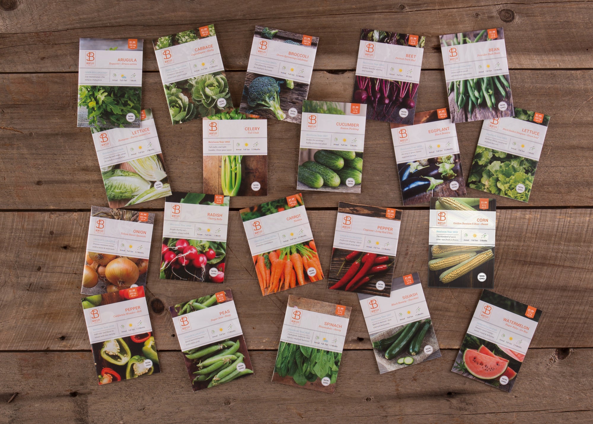 Top 20 Vegetable Seed Packets - Kit | Bentley Seeds